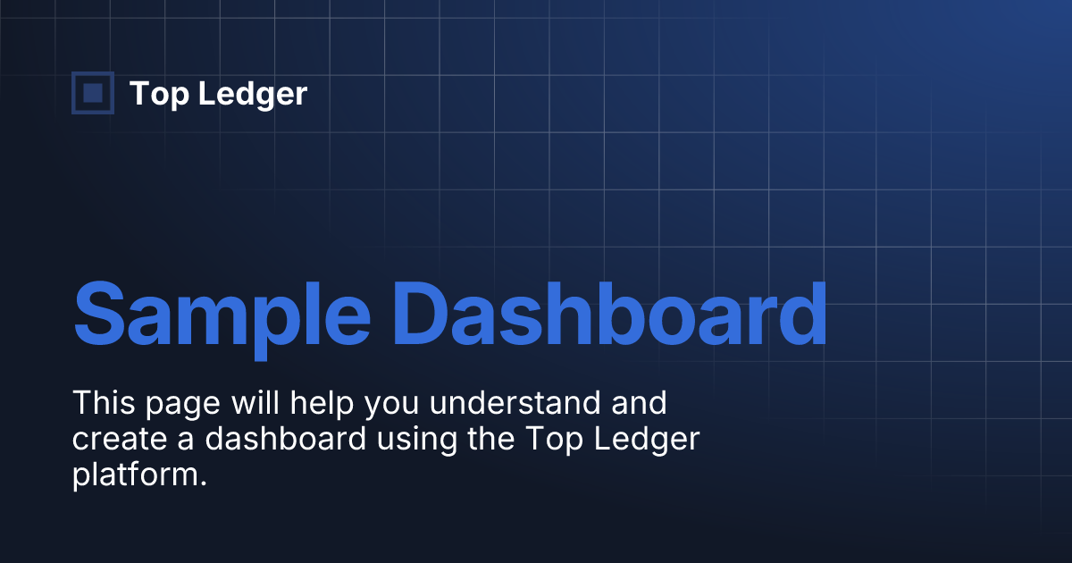 Sample Dashboard | Top Ledger